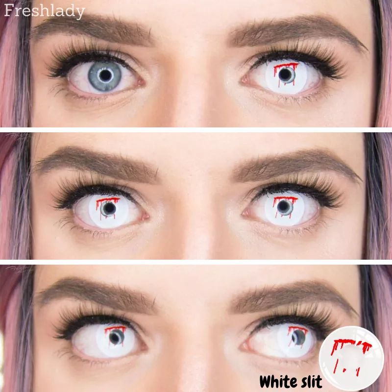 Jual SOFTLENS COSPLAY HALLOWEEN SERIES WHITE (LENSA KONTAK HALLOWEEN ...