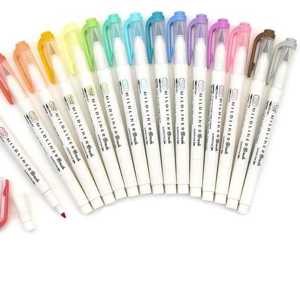 Jual MILDLINER BRUSH PEN ZEBRA/SPIDOL WARNA | Shopee Indonesia