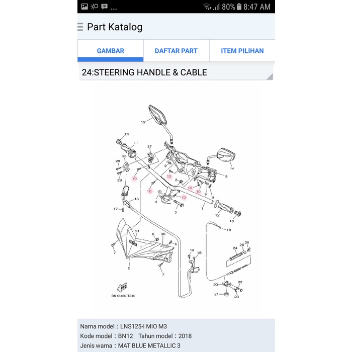 Jual wmkne0d Kancing Klip Bodi Body Batok Motor Yamaha Untuk Baut 5Mm ...