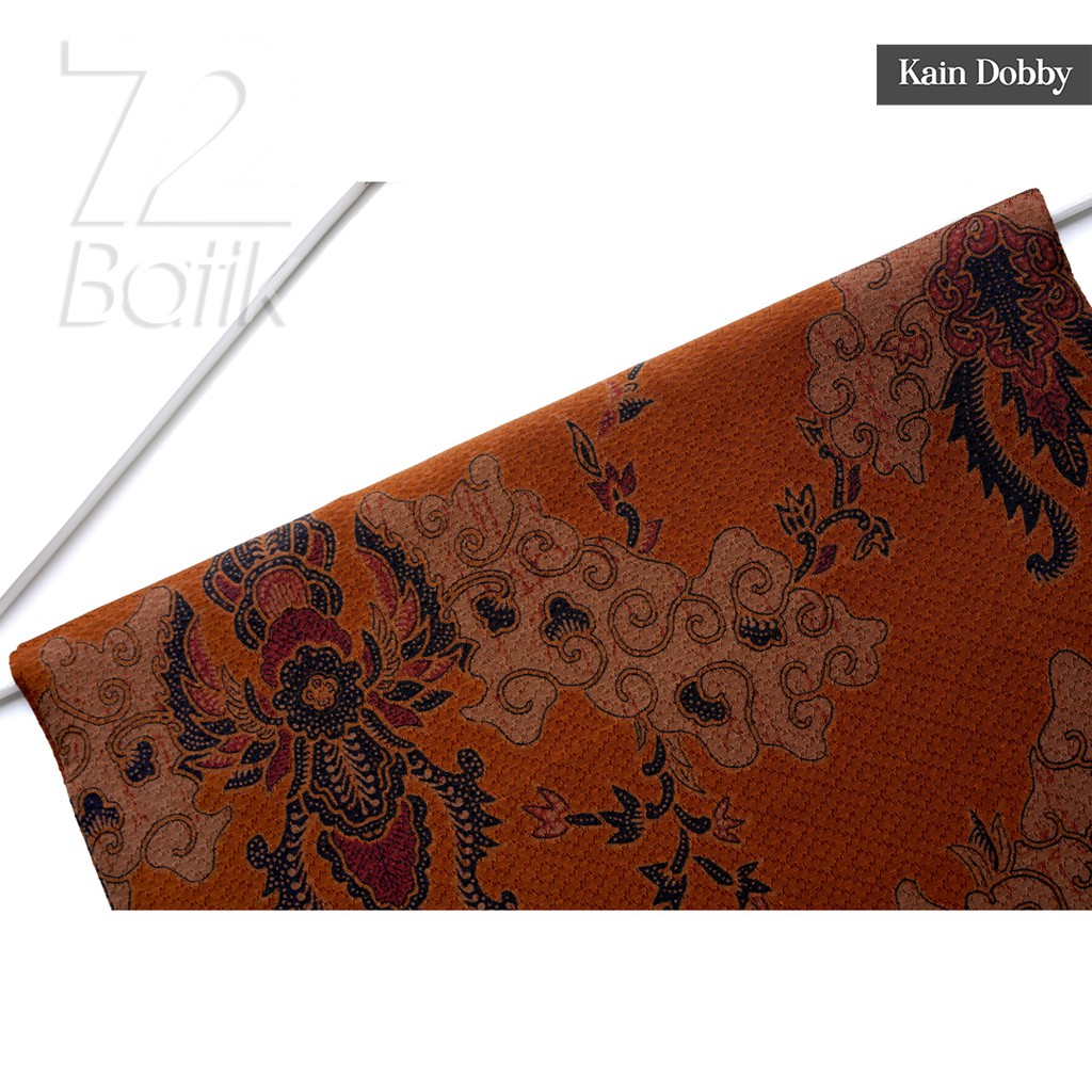 Jual KAIN BATIK PREMIUM Dobby Motif Rumah Adat Warna Orange Oranye Oren ...