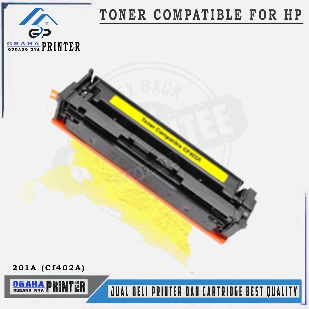 Jual CARTRIDGE TONER COMPATIBLE CF402A FOR HP 201A YELLOW | BERGARANSI ...