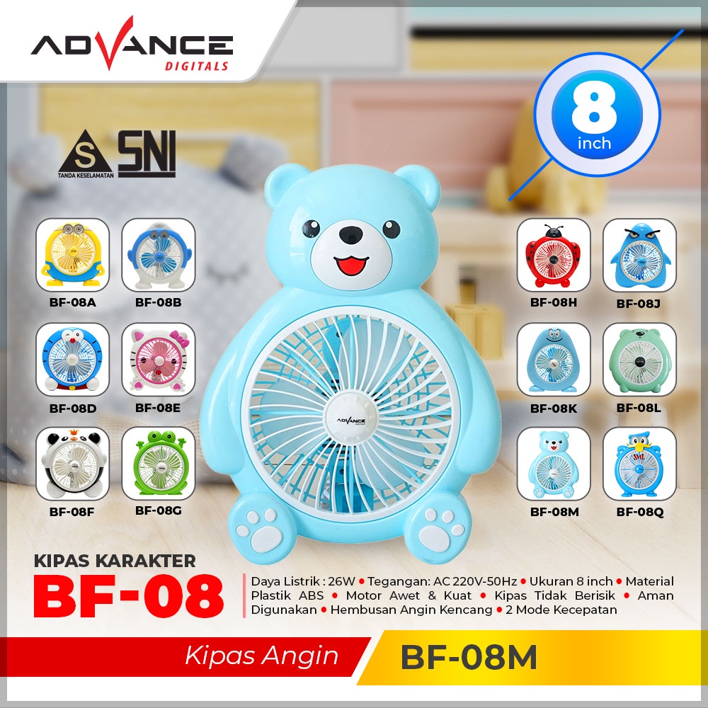 Jual Advance Kipas Angin Karakter Lucu Advance BF-08 Garansi 1 Tahun | Shopee Indonesia