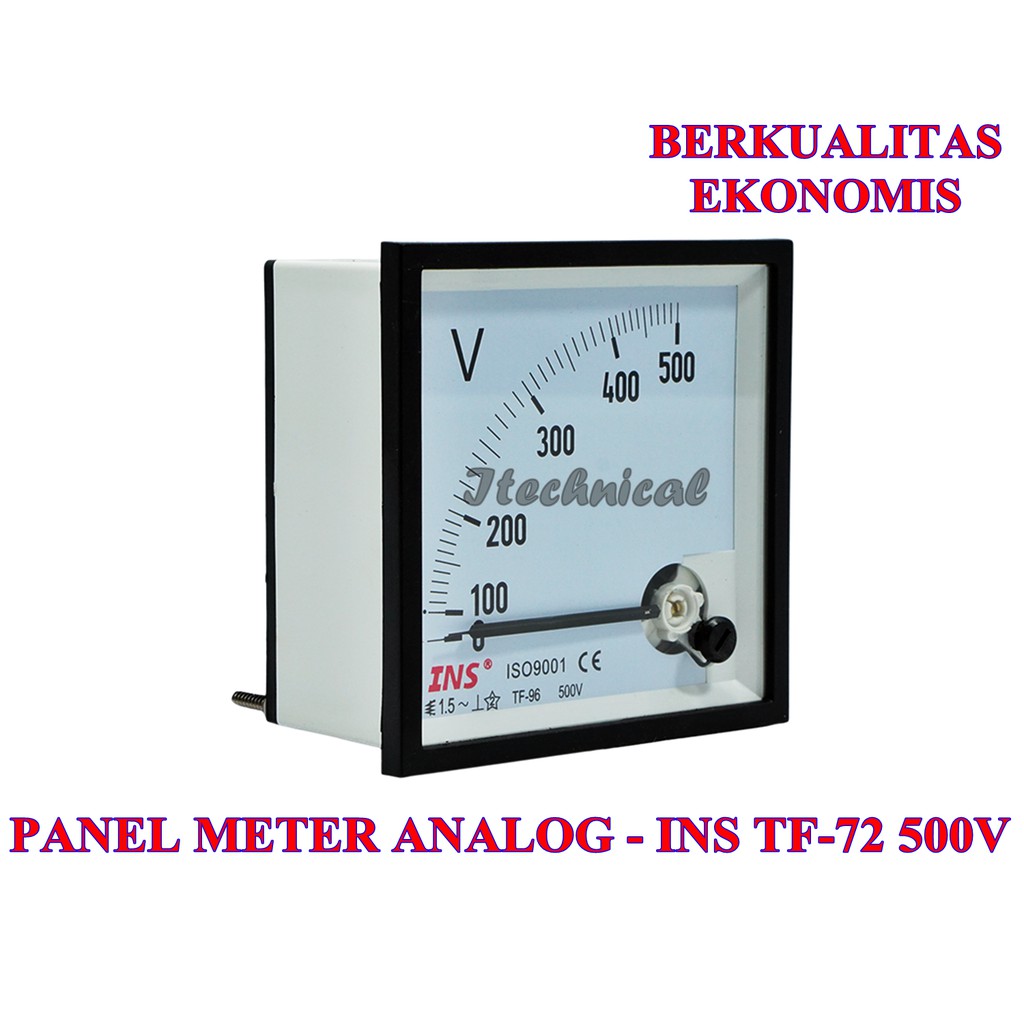 Jual PANEL METER ANALOG VOLTMETER DIRECT 72x72 JARUM 500V INS | Shopee ...