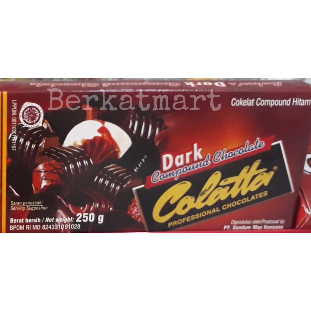 Jual COLATTA BATANG DCC 250gr Dark Compound Chocolate Coklat Batang ...