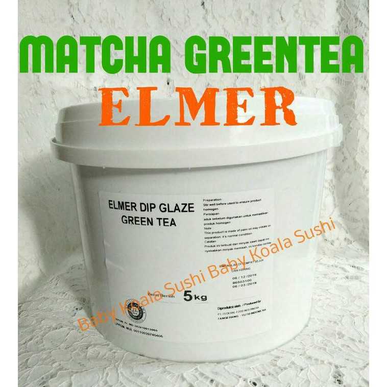 Jual ELMER Matcha Green tea | Selai Greentea Glaze Spread Topping Donut ...