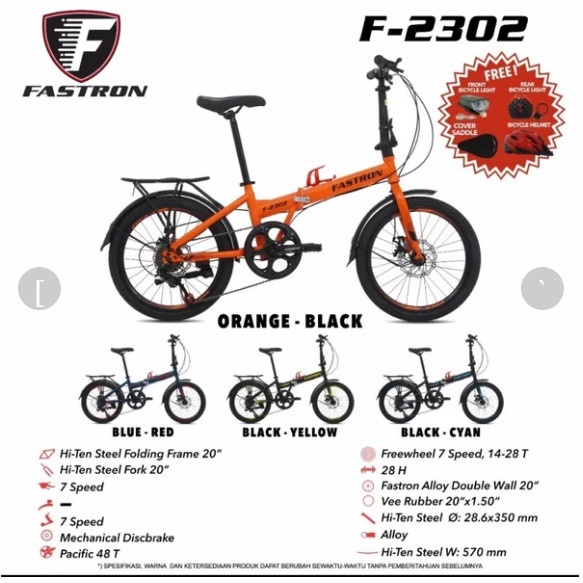 Jual Sepeda Lipat 20 inch Fastron 2302 | Shopee Indonesia