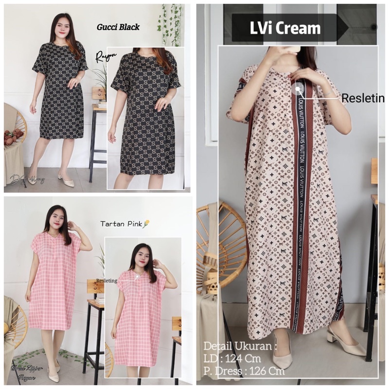 Jual Daster bali Rayon Jumbo LD 110 LD 120 cm Oblong Baju Tidur Dress ...