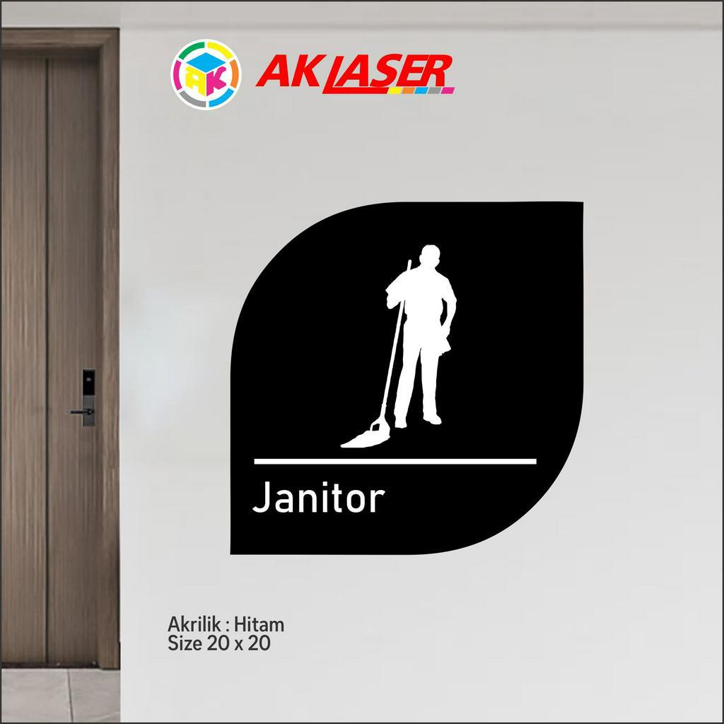 Jual Akrilik Signage Custom Janitor Tipe 1 Acrylic Sign Sticker ...