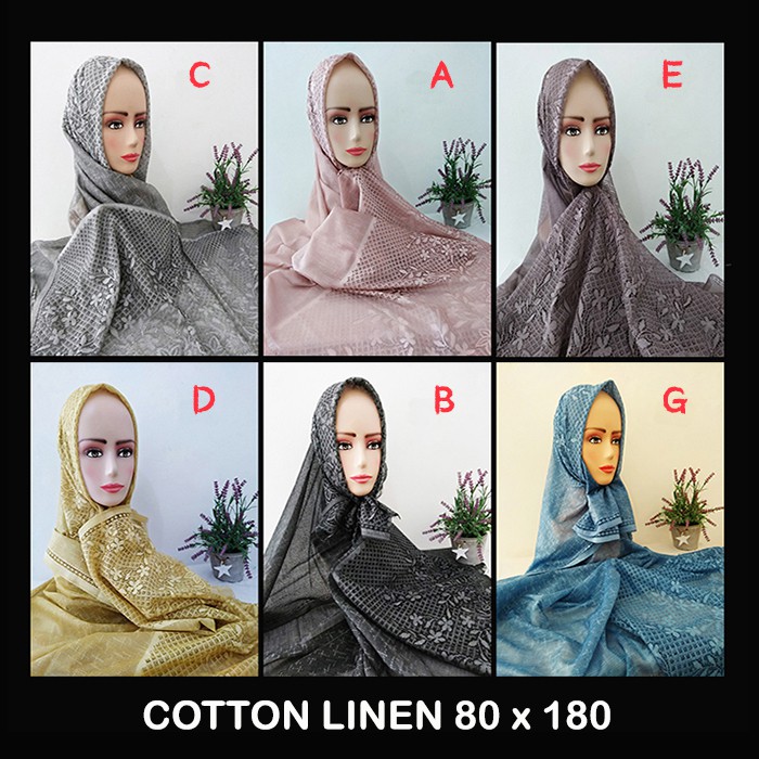 Jual Jilbab Pashmina Hijab Cotton Linen Premium Import Quality (ZH ...