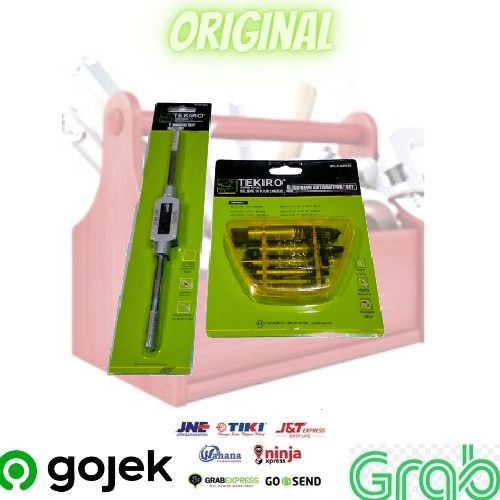 Jual PAKET TEKIRO GAGANG HAND TAP M2-M12 DAN TAB BALIK 6PCS SCREW ...