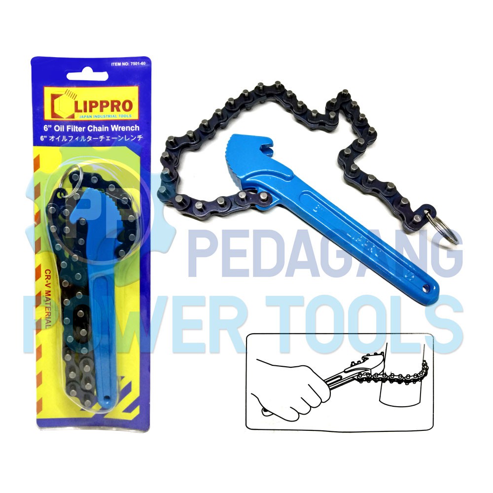 Jual LIPPRO KUNCI FILTER OLI RANTAI 6 INCH PEMBUKA OIL FILTER CHAIN ...