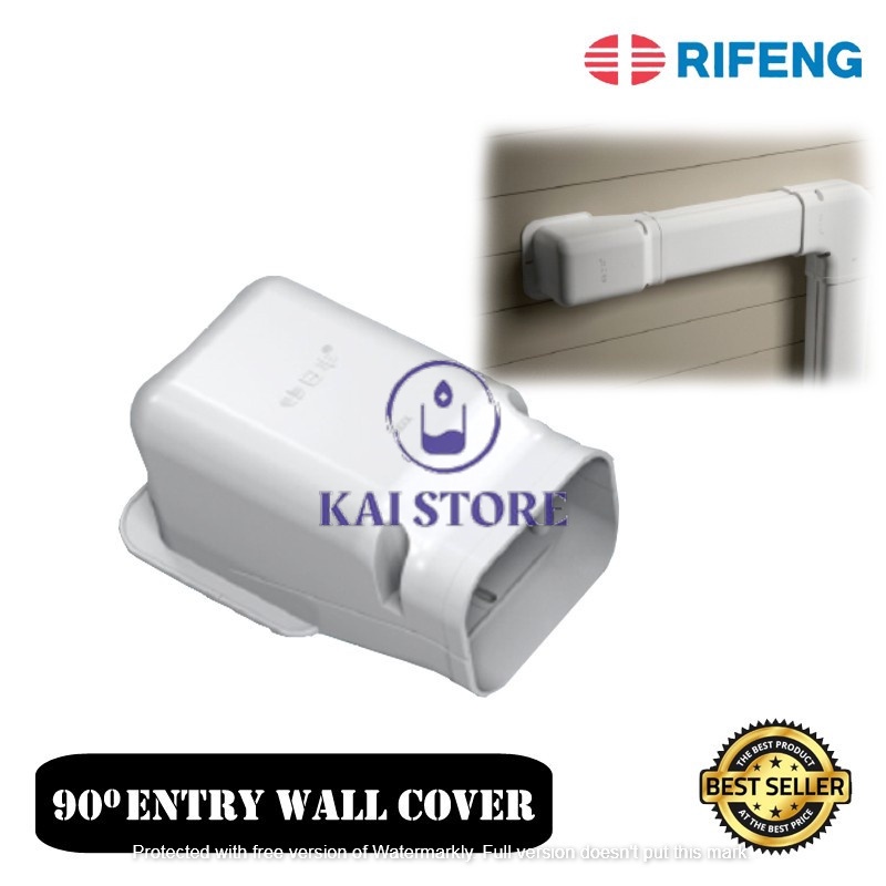 Jual Entry Wall Cover 90 derajat Protective Pipe AC Putih Rifeng ...