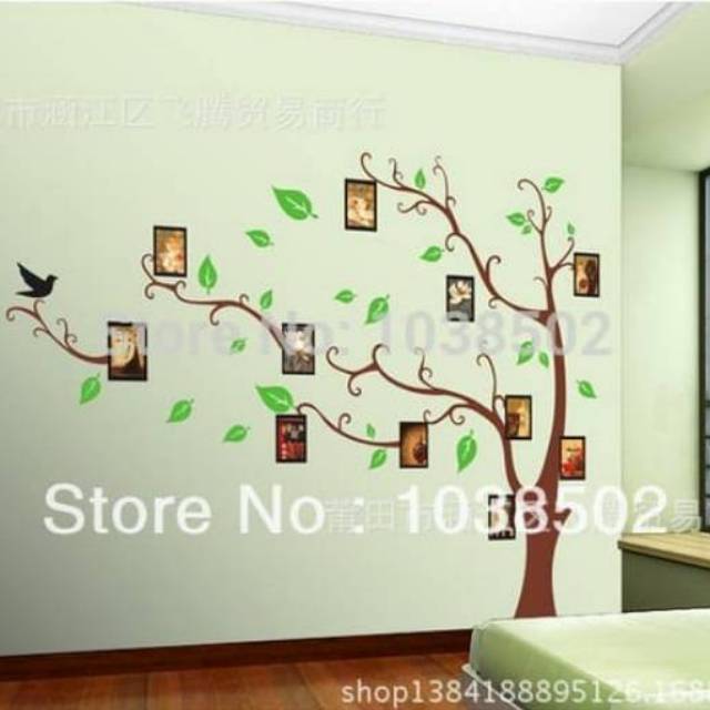 Jual Stiker Dinding Wallpaper 60x90cm Motif Karakter Ranting Pohon Daun ...