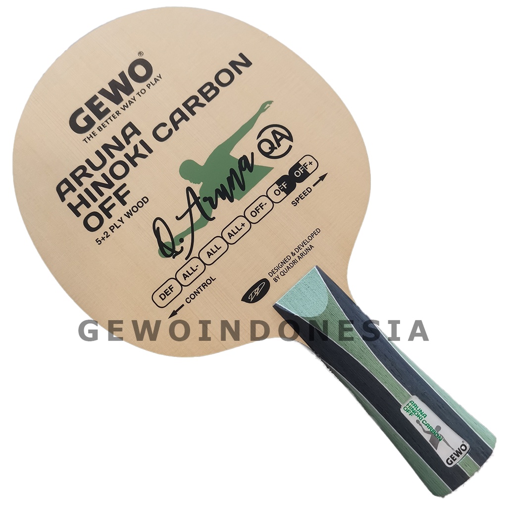 Jual GEWO Aruna Hinoki Carbon OFF - Kayu Pingpong Blade Tenis Meja Bet Bat Offensive Offensive+ ...