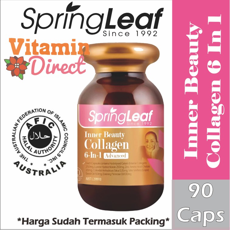 Jual Springleaf Spring Leaf Inner Beauty Collagen 6-In-1 Advanced 90 ...