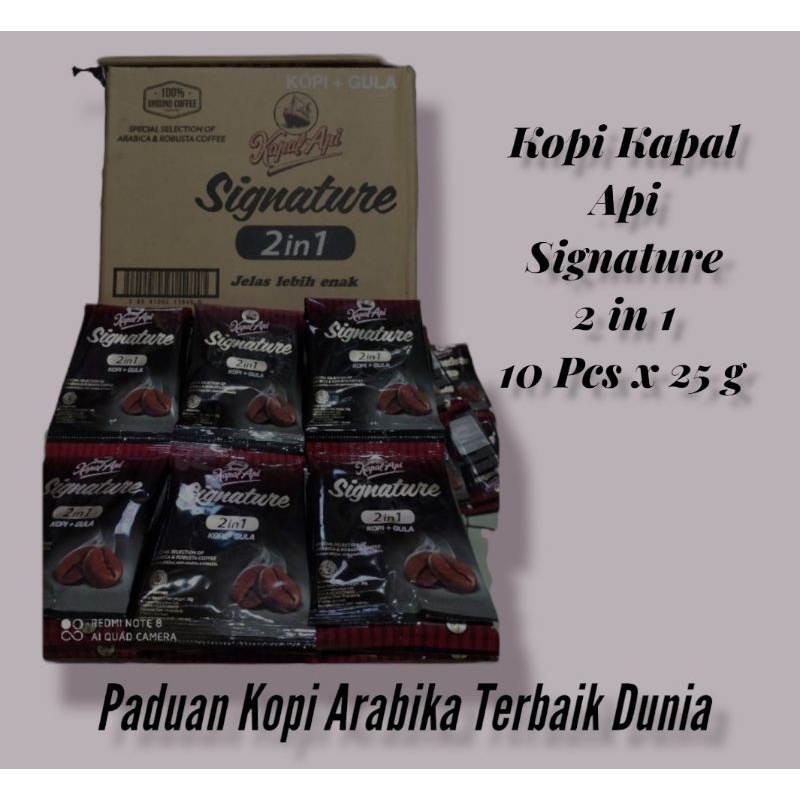 Jual Kopi kapal Api Signature 2 in 1( 20 Pcs @ 25 g ) | Shopee Indonesia