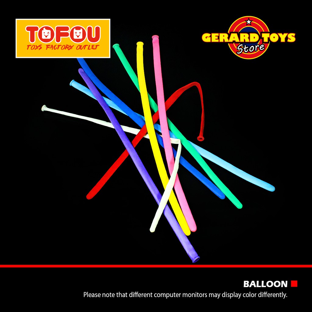 Jual Balon Balloons Pentil Panjang Warna Warni Satuan Murah | Shopee ...