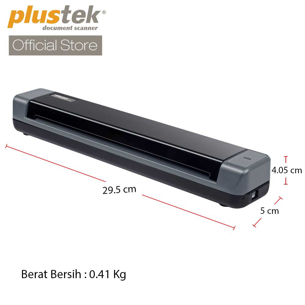 Jual Plustek Scanner MobileOffice S410 Plus - 9 Detik/lembar (Folio/F4 ...