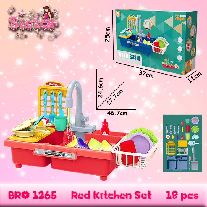 Jual MAINAN ANAK PEREMPUAN MAINAN MASAK MASAKAN WASTAFEL CUCI PIRING ...