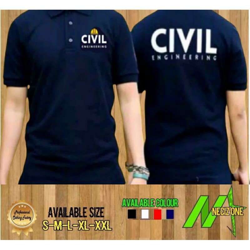 Jual POLO SHIRT/ KAOS KERAH PROFESI CIVIL ENGINEERING KAOS TEKNIK SIPIL ...