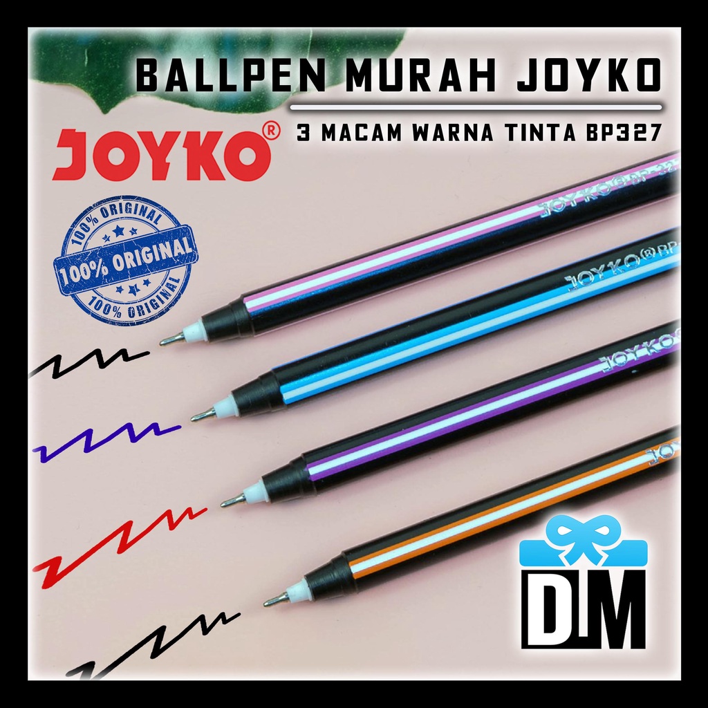 Jual Bolpoin Lilin Warna Warni Ball Pen Pulpen Pena Ballpoint Joyko BP ...