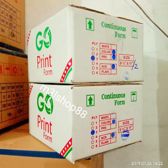 Jual Kertas komputer/kertas print/continuous form 3 ply merk Go Print ...