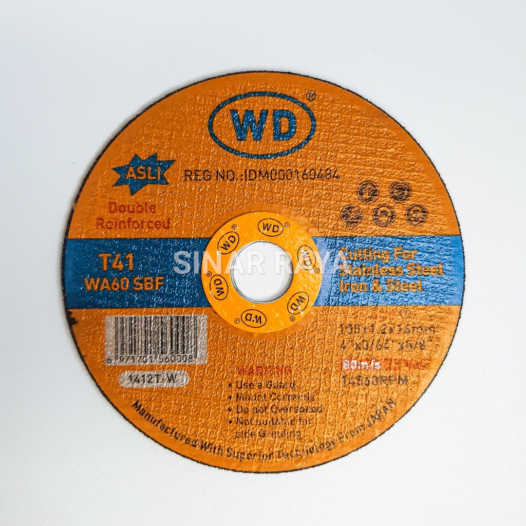 Jual Mata Gerinda Potong 4" Inch / Batu tipis WD / Potong Besi | Shopee ...