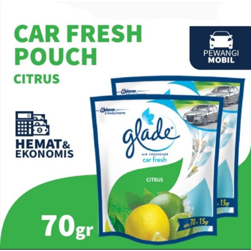 Jual Glade Car Fresh Gel 70gr - Glade Pengharum Mobil Pouch 70gr Citrus ...