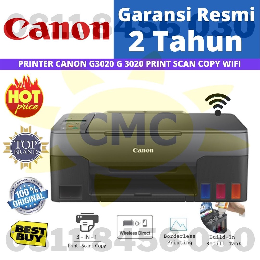 Jual Printer Inkjet Canon PIXMA G3020 G 3020 Ink Tank All In One Print ...