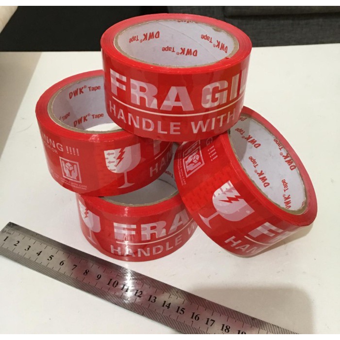 Jual LAKBAN FRAGILE MERAH MERK DWK 50 Y X 48 MM (LAKBAN SEGEL) | Shopee ...