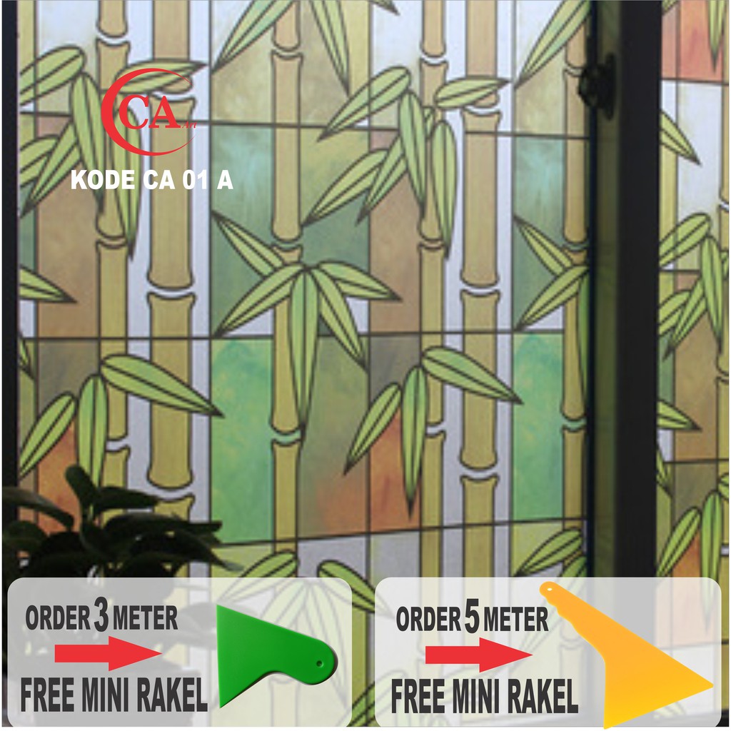 Jual STIKER KACA SANDBLAST MOTIF BAMBU L-122 CM Stiker Kaca Jendela ...