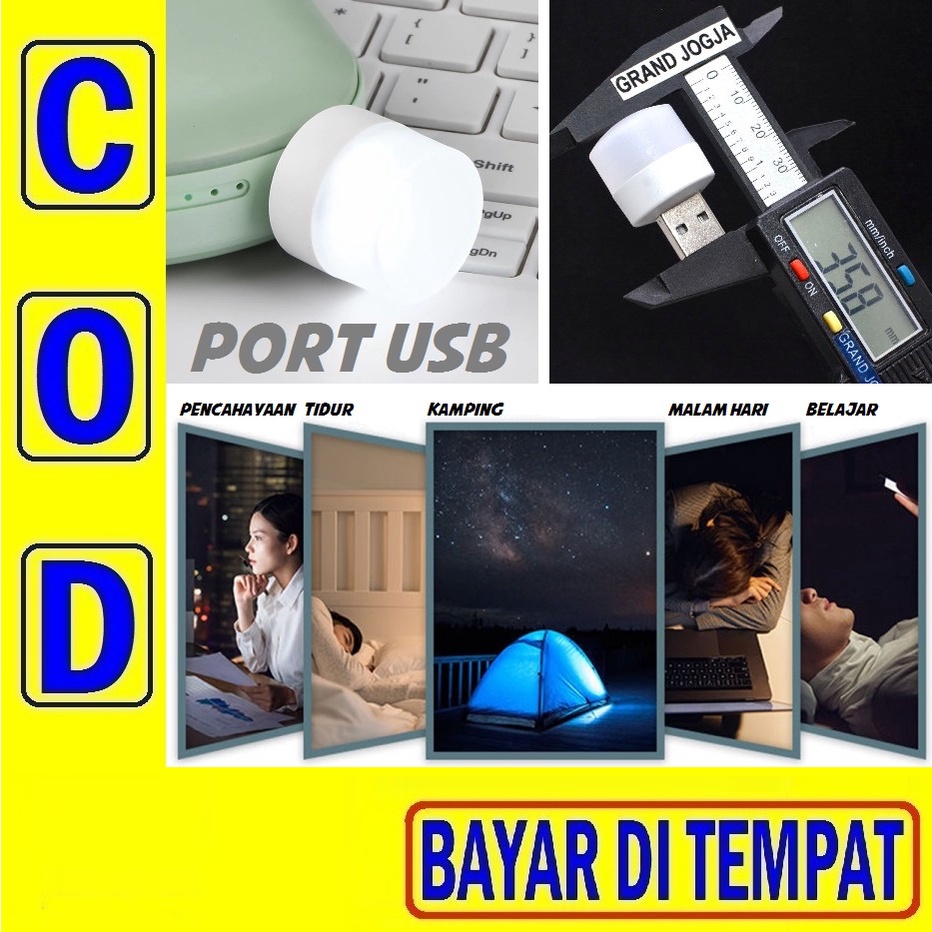 Jual 6F LED USB BULAT Colok Usb Lampu Mini Portable Tidur Belajar ...