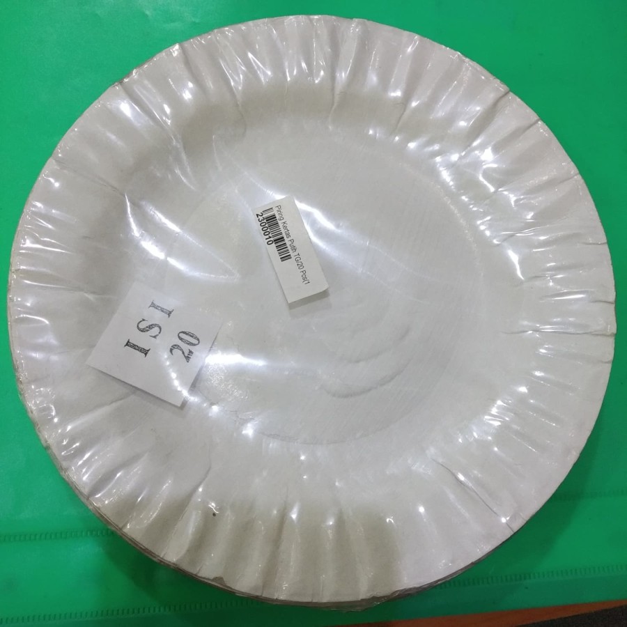 Jual Piring Pesta Kue Ulang Tahun / Kertas / Paper Plate Putih Tanggung ...