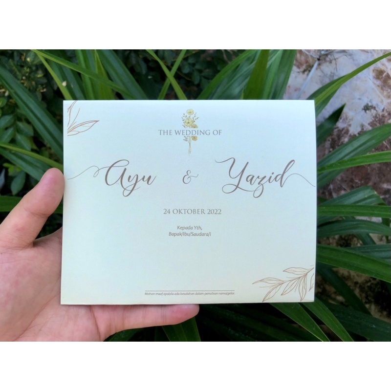 Jual Undangan Pernikahan Hijau Mint/Cream (Jasmine Glitter) | Shopee ...