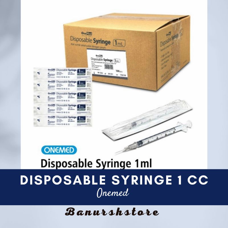 Jual disposable syringe 1ml /spuit 1cc onemed | Shopee Indonesia