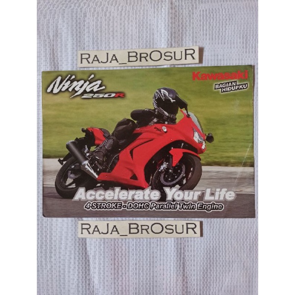 Jual Poster brosur katalog leaflet jadul lawas Kawasaki Ninja 250R/Ninja 250 R/Ninja250R 2009 ...