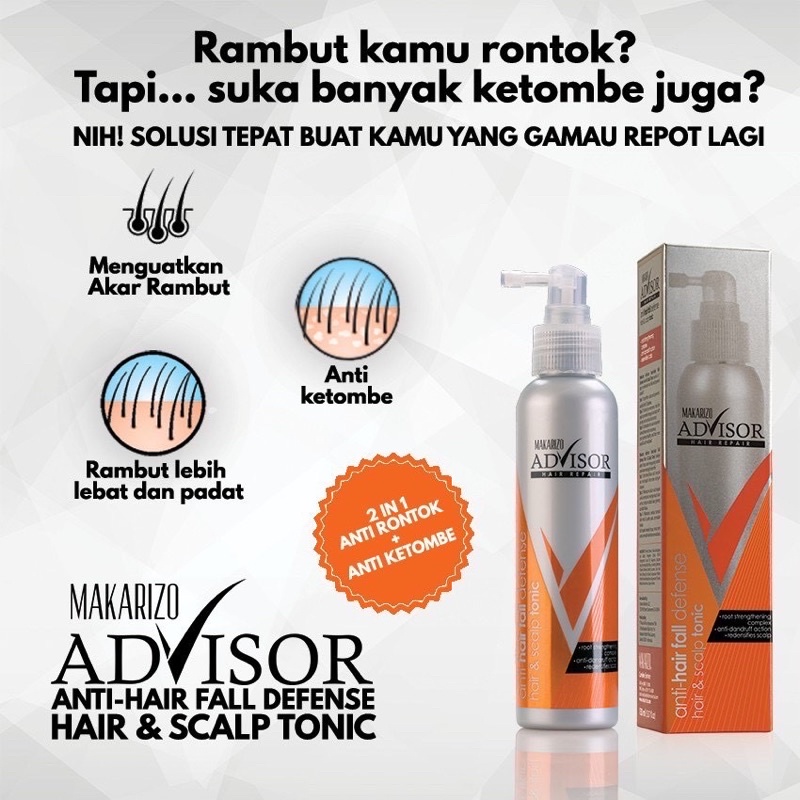 Jual MAKARIZO ADVISOR ANTI HAIR FALL DEFENSE HAIR & SCALP TONIC ...