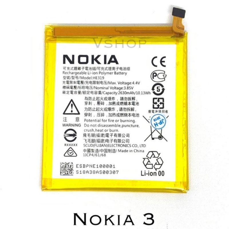 Jual Batre Baterai Hp Nokia 3 HE319 Original oem | Shopee Indonesia