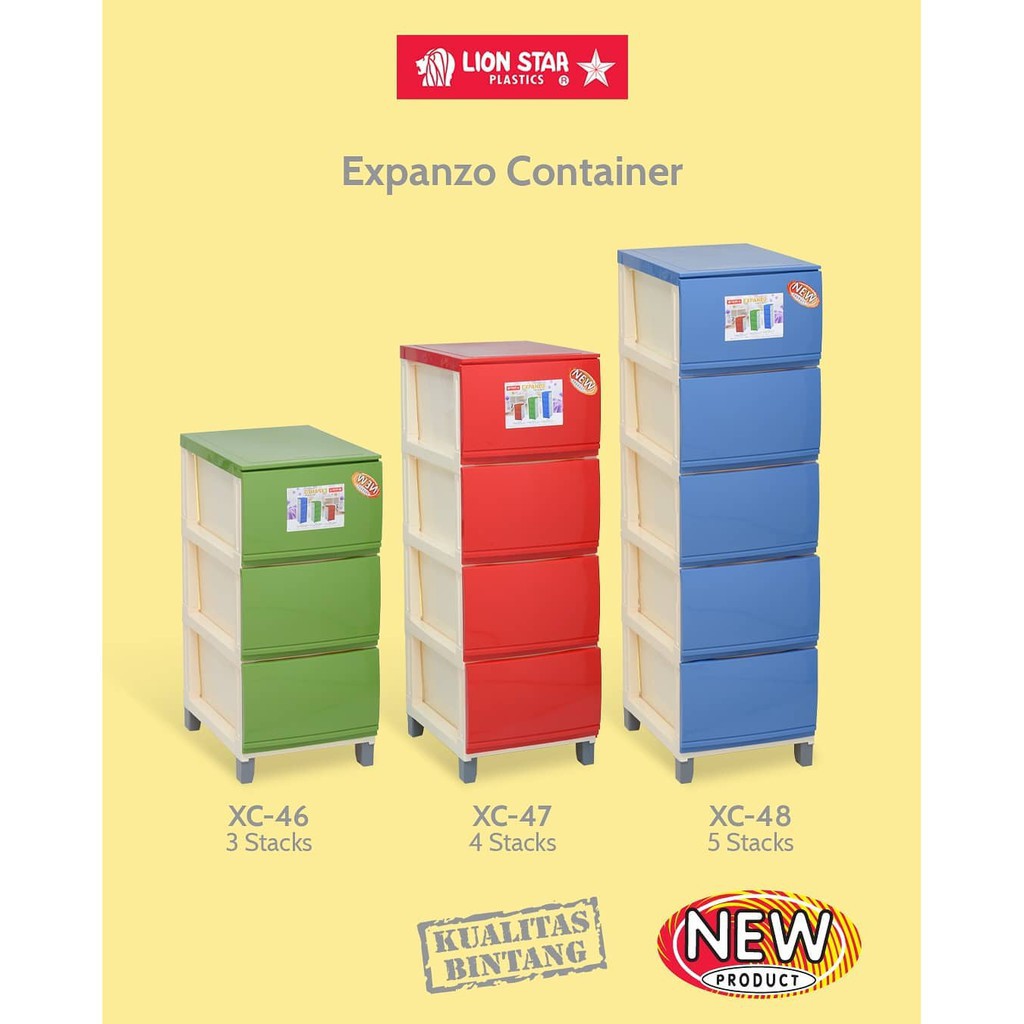 Jual Rak Cabinet / Lemari Expanzo Susun 3 Merek Lion Star | Shopee ...