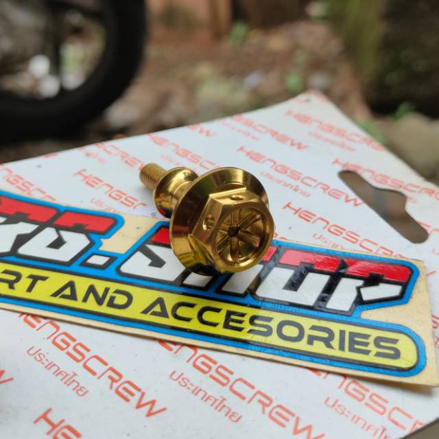 Jual Baut probolt flower gold head kop deksel Revo Absolut Blade Beat ...