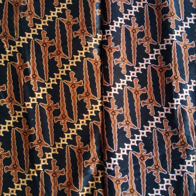 Jual Kain batik pro sogan hitam manis batik CRN batik keris parang ...