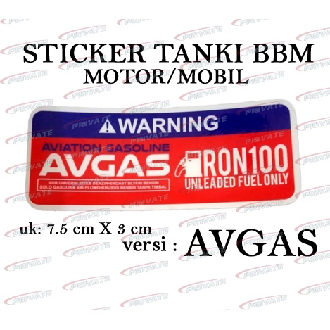 Jual Sticker Attention Stiker Peringatan Tutup Tangki Bahan Bakar Avgas ...