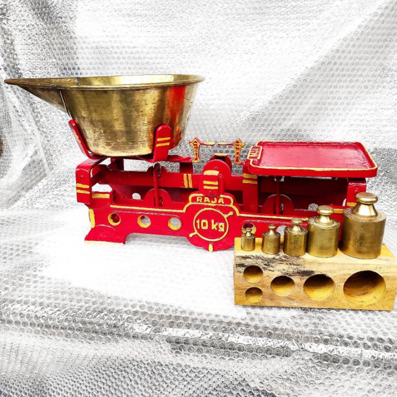 Jual timbangan bebek merk SSS dan RAJA 10 kg model lama set bandul ...