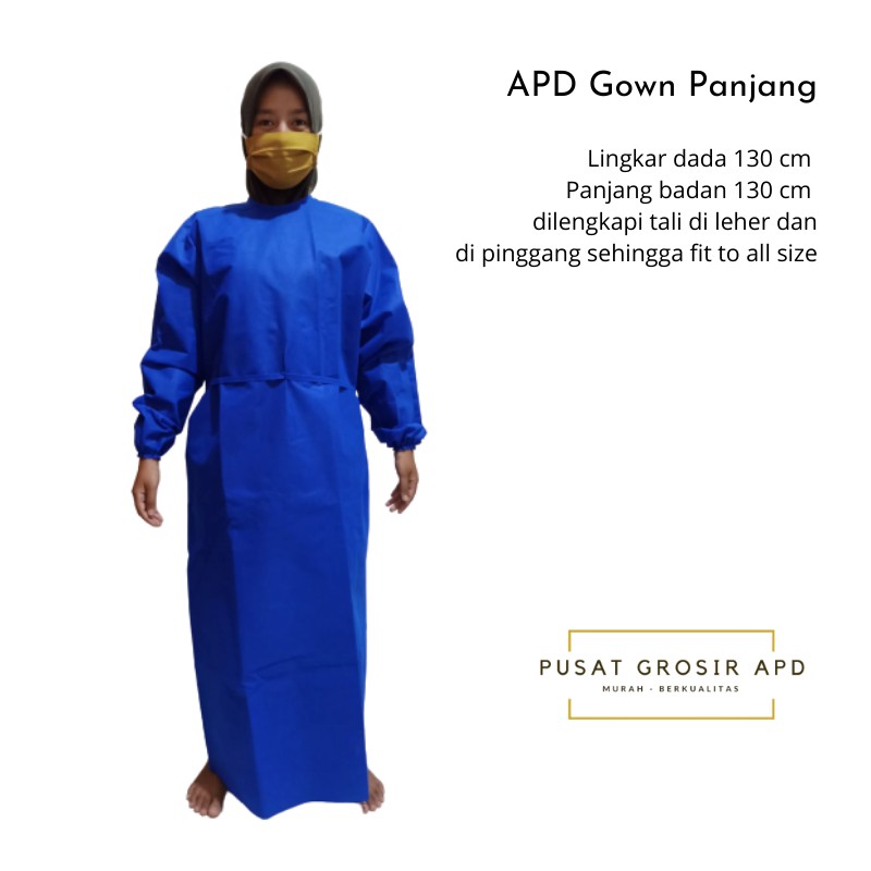 Jual APD Gown Panjang 130cm Spunbond 75 gsm / gamis apd / apd gamis ...