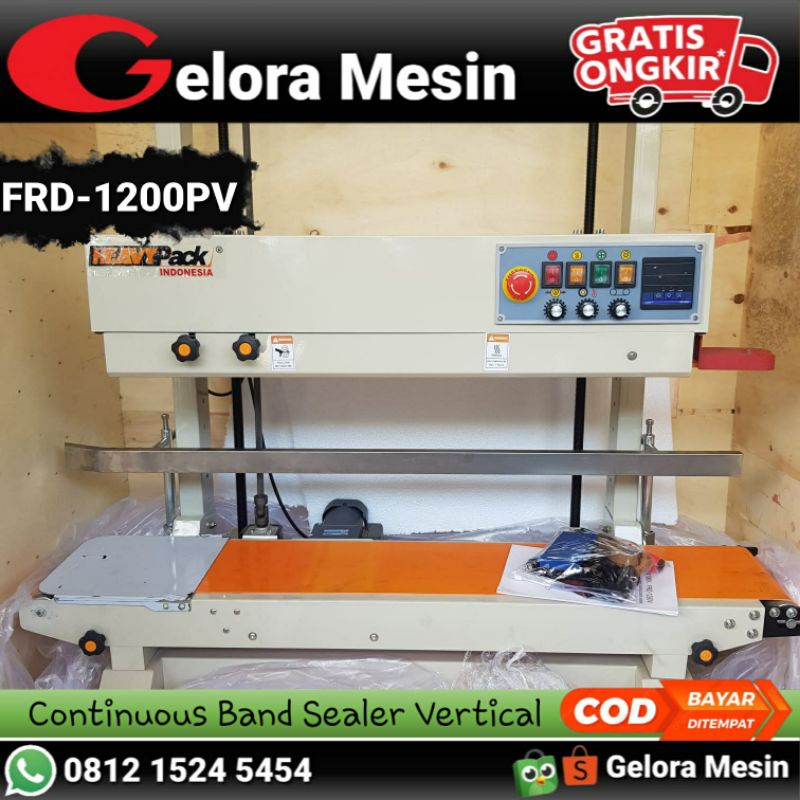 Jual Continuous Band Sealer Mesin Segel Plastik Kapasitas Besar 15Kg FRD-1200PV HEAVYPACK ...