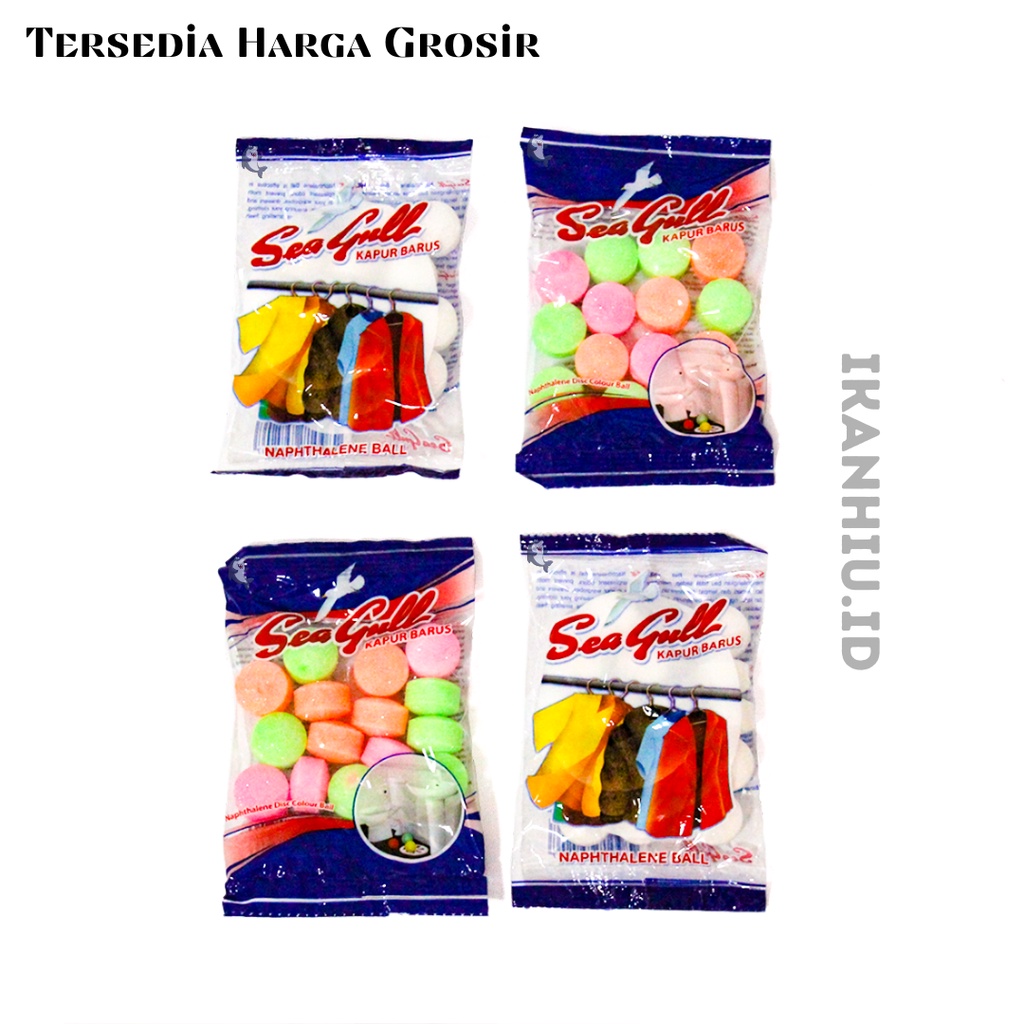 Jual Kamper Seagull Sachet 25 gr Warna Warni Putih Set isi +- 15 pcs ...