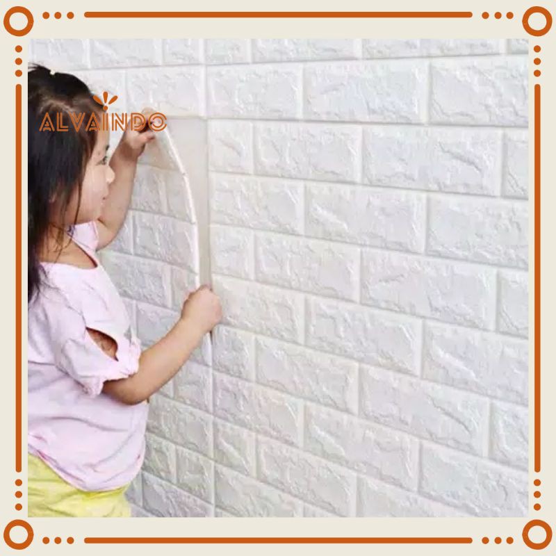 Jual Wallpaper Dinding 3D Minimalis - Wallpaper Bata Putih 70x77cm ...