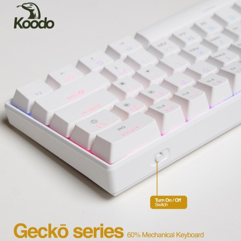 Jual Koodo Gecko Mechanical Keyboard 60% - Blue Switch | Shopee Indonesia