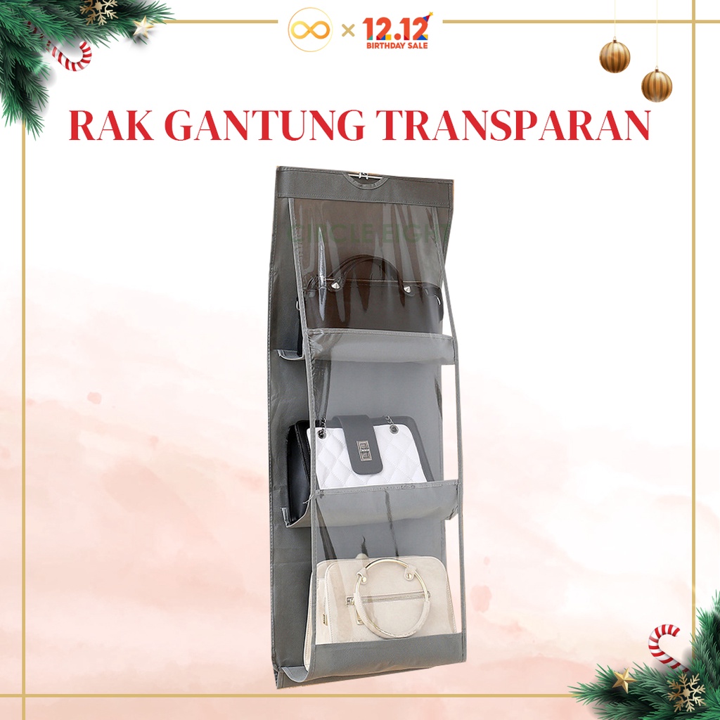Jual Rak Tas Gantung Lemari Tas Rak Baju Portable Tempat Tas Gantung ...
