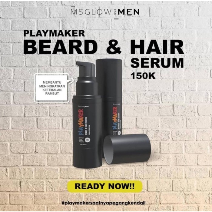 Jual Rambut-Serum-Vitamin- Ms Glow Playmaker Beard & Hair Serum Ms Glow ...